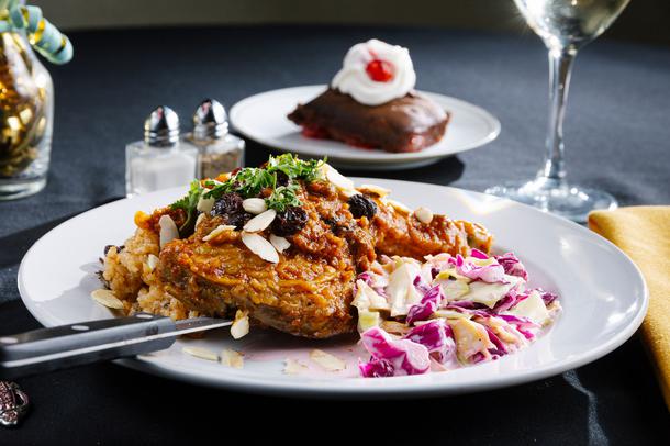 Photograph: Country Captain’s Chicken Over Carolina Rice - Las Vegas Weekly