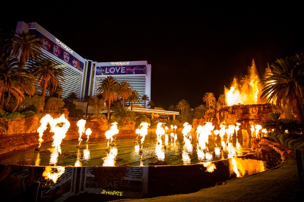 Photograph: The Mirage volcano - Las Vegas Weekly