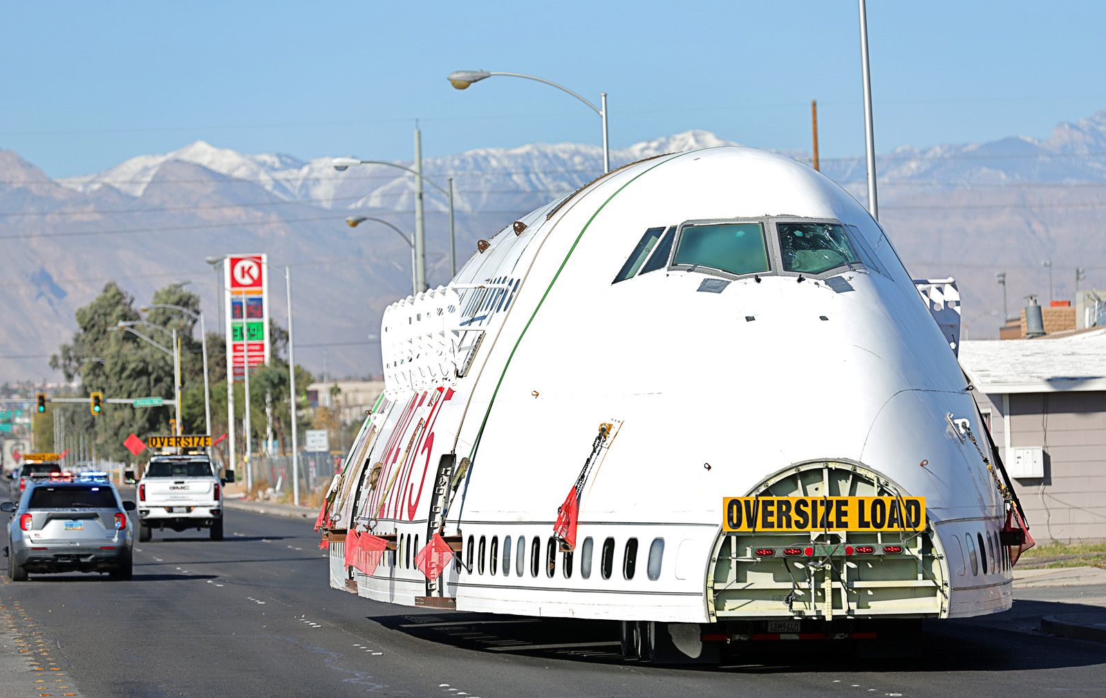 Boeing 747 Fuselage Transported to Area 15 - Las Vegas Weekly