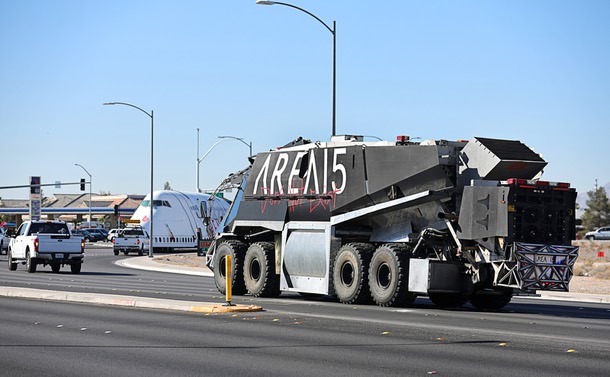 Photograph: Boeing 747 Fuselage Transported to Area 15 - Las Vegas Weekly